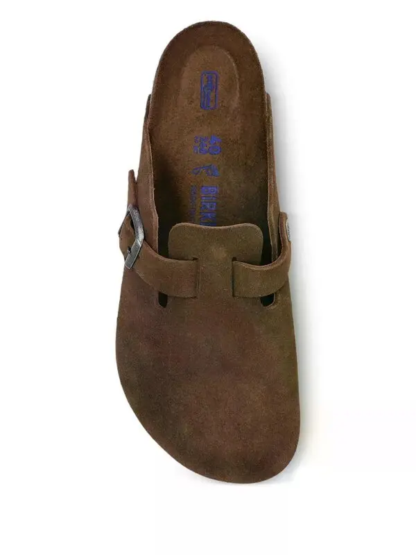 BIRKENSTOCK Boston Suede Clogs - Brown