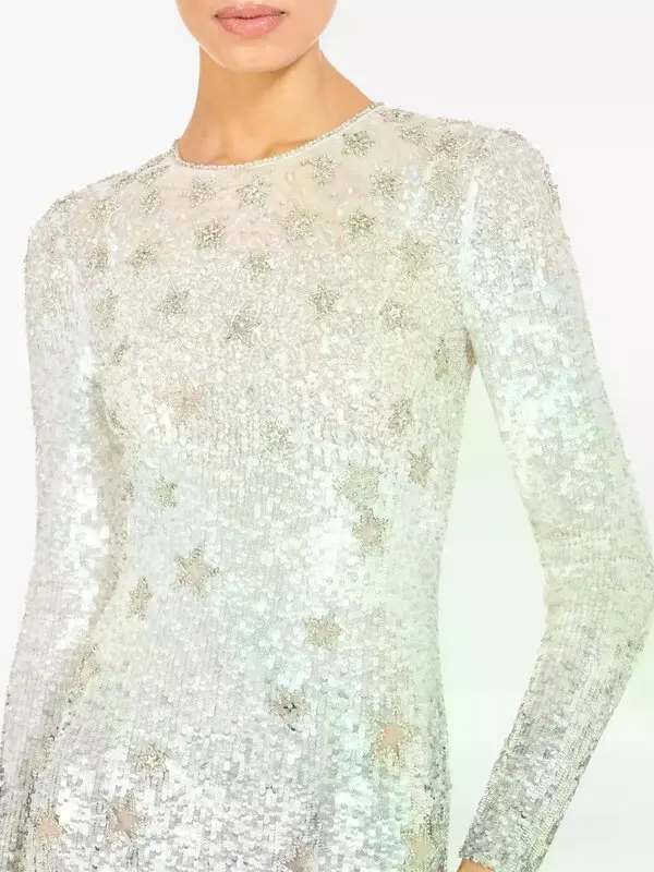 alexis silver sequin dress Alexis Renada Sequin Long Sleeve Mini Dress Gunmetal Size Small