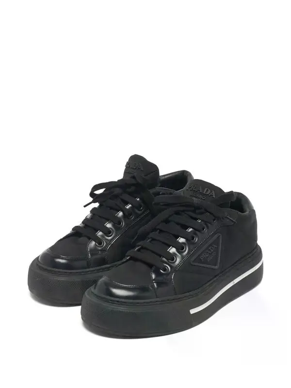 Prada Lace-up Leather Sneakers