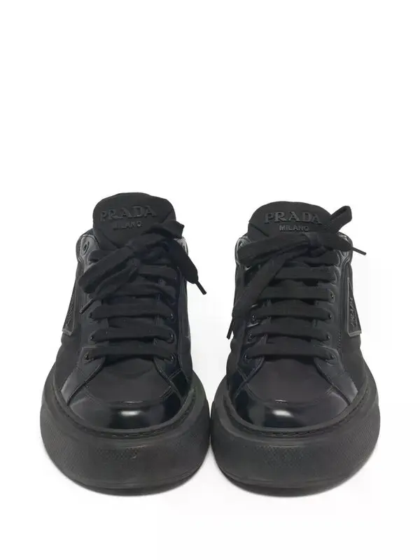 Prada Lace-up Leather Sneakers