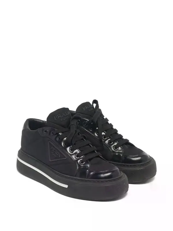 Prada Lace-up Leather Sneakers