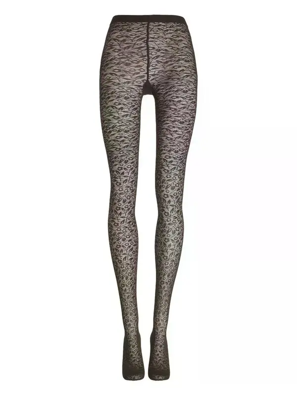 Wolford Bouquet Floral Tights - Brown