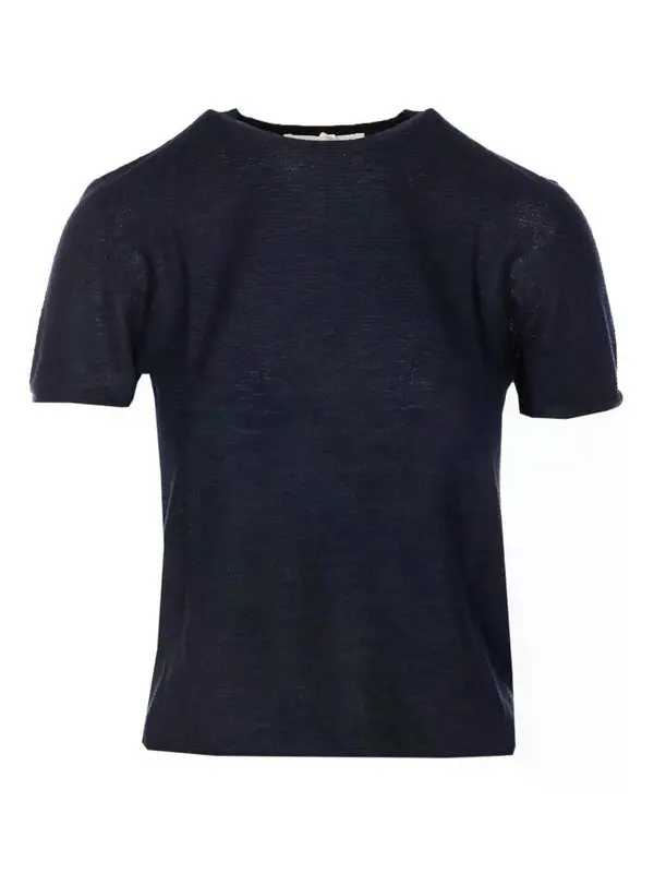 LISA YANG Ira Crew-neck Short-sleeve T-shirt - Blue