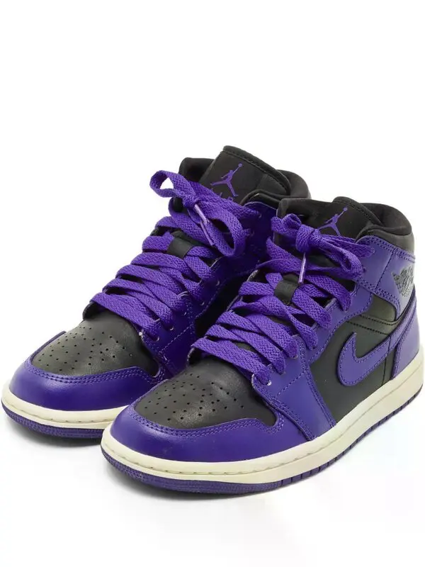 JORDAN 1 Mid Leather Sneakers - Purple