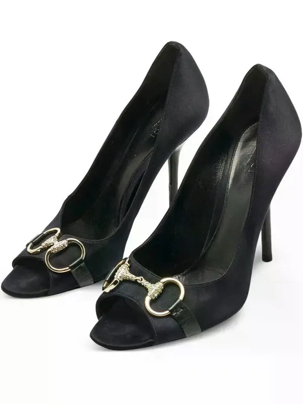Gucci Horsebit Peep-toe Pumps