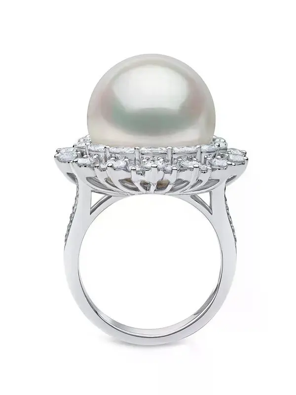 Yoko London Duchess Diamond And Pearl Ring - Silver