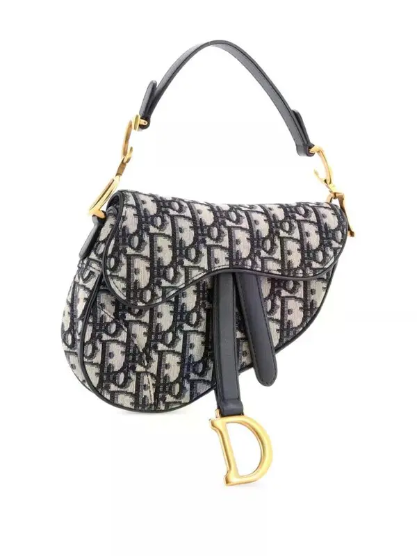 Dior Saddle Handbag Oblique Canvas Mini Shoulder Bag - Blue