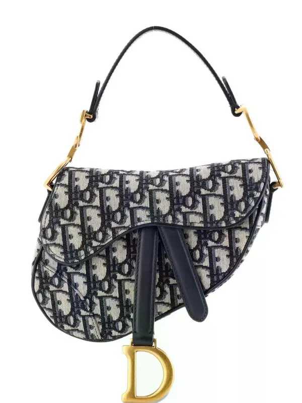 Dior Saddle Handbag Oblique Canvas Mini Shoulder Bag - Blue