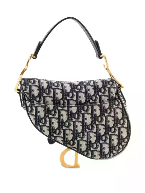 Dior Saddle Handbag Oblique Canvas Mini Shoulder Bag - Blue