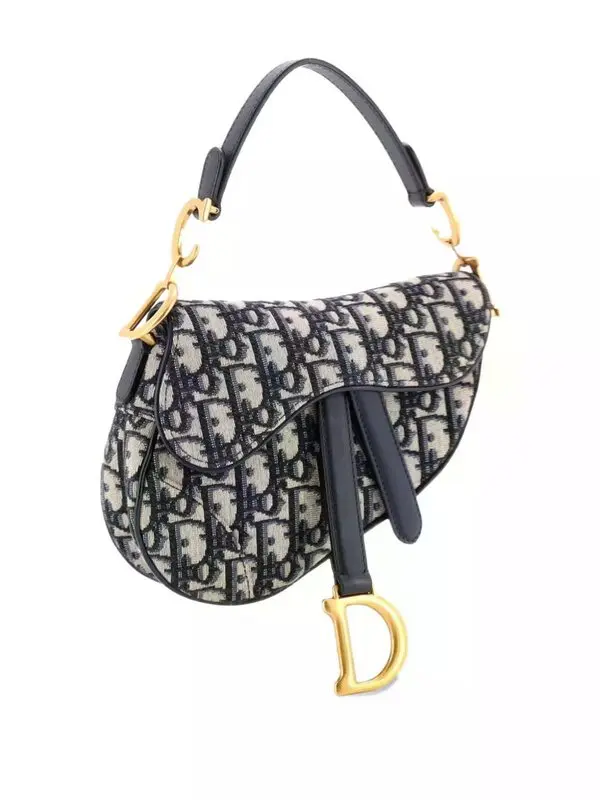 Dior Saddle Handbag Oblique Canvas Mini Shoulder Bag - Blue