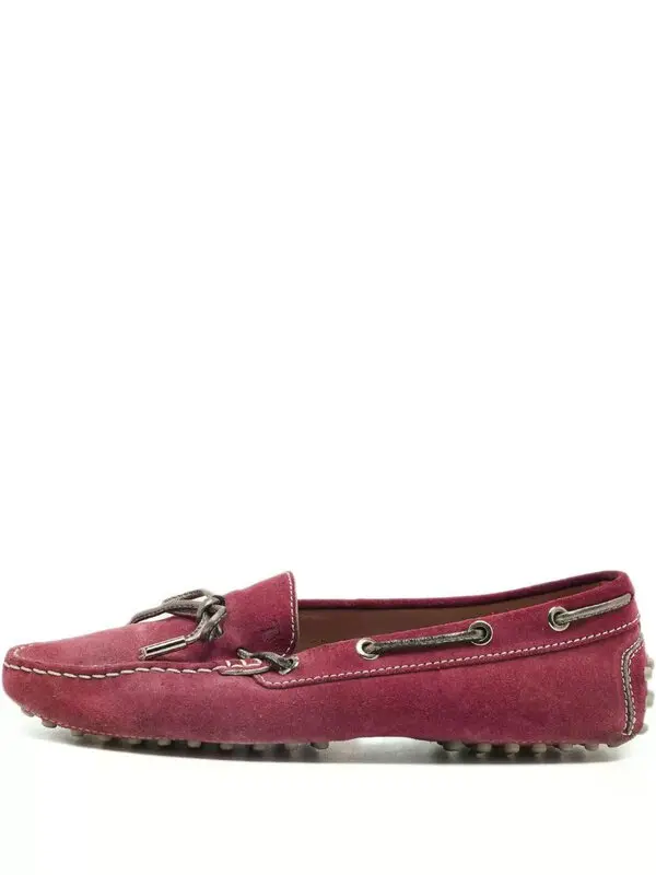 TOD'S Gommino Suede Loafers - Pink