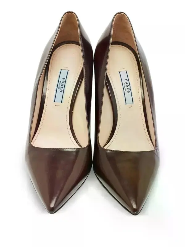 Prada Pointed-toe Leather Pumps