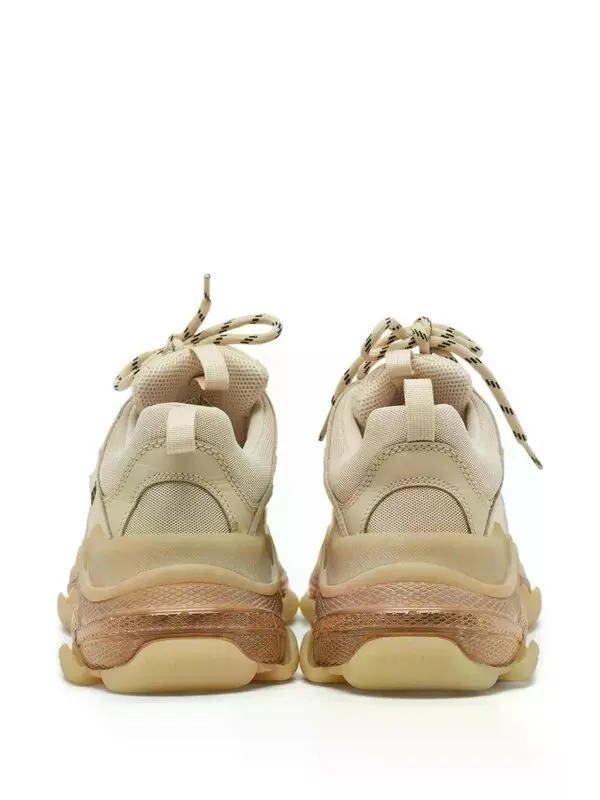 Balenciaga Triple S Leather Sneakers - Neutrals