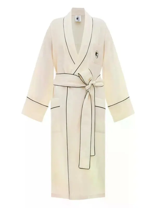 Sleeper Paros Piped Robe - Neutrals