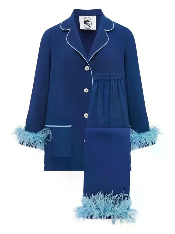 Sleeper Detachable-feather Pajama Set - Blue