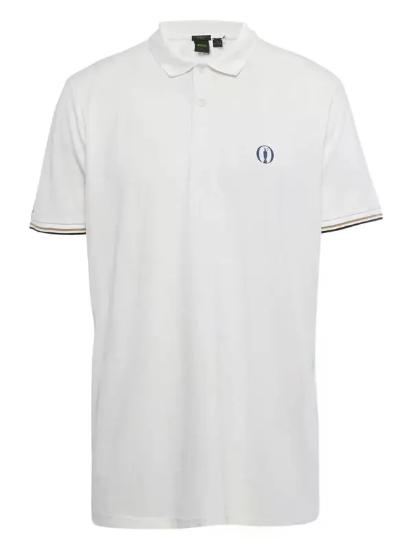 BOSS Piqué Polo Shirt - White