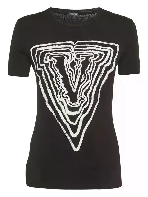 Versace Embroidered Logo T-shirt