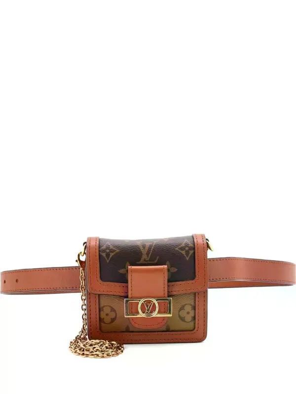 LOUIS VUITTON Dauphine Bumbag Reverse Monogram Canvas Bb Belt Bag - Brown