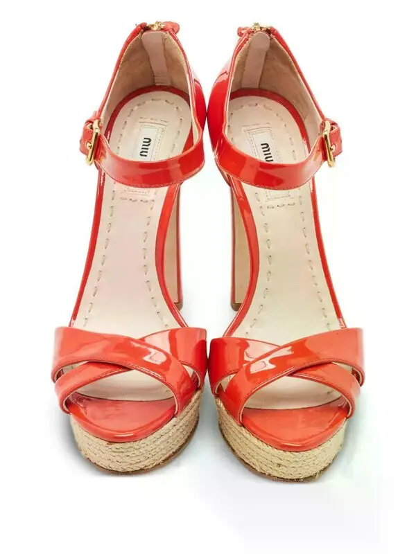 Miu Miu Platform Cross-strap Heeled Sandals