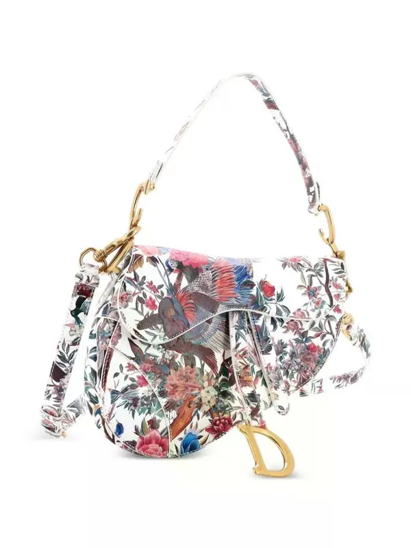Dior Saddle Handbag Printed Leather Medium - Multicolour