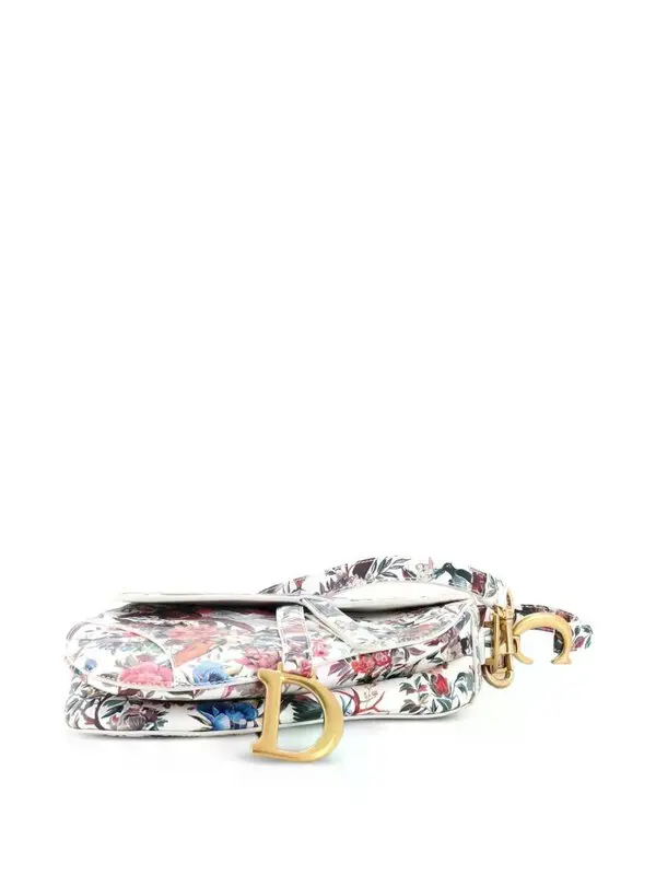 Dior Saddle Handbag Printed Leather Medium - Multicolour