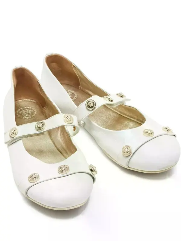 Versace Medusa Ballet Flats - White