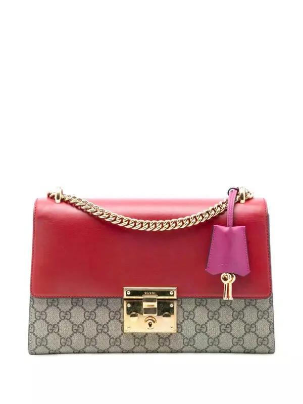 Gucci Medium Gg Supreme Padlock Shoulder Bag