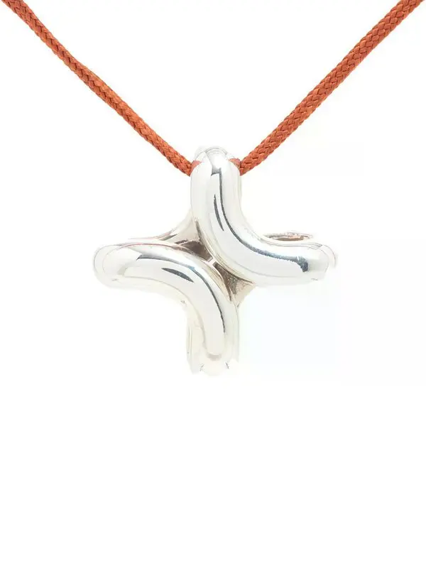 Hermès 2000s Lima Cross-pendant Necklace - Silver