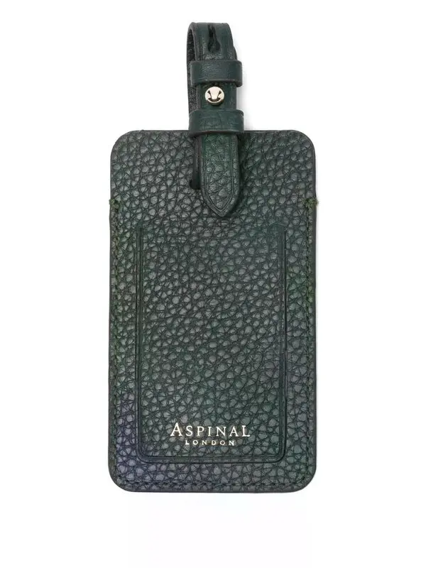ASPINAL OF LONDON Pebble Luggage Tag - Green
