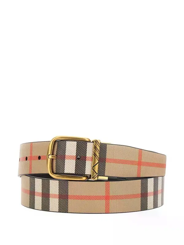 Burberry Check Print Belt - Neutrals