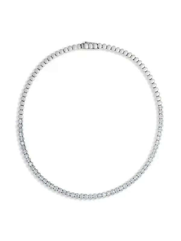 JEWELS AFICIONADO Diamond Tennis Necklace - Silver