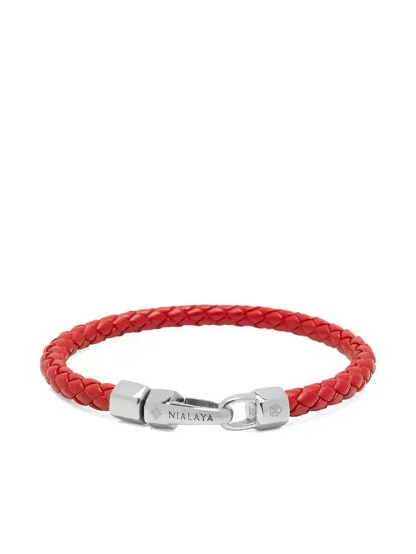 NIALAYA JEWELRY Braided Bracelet - Red