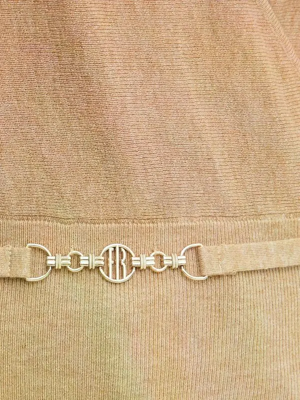 FRACOMINA V-neck Buckle Sweater