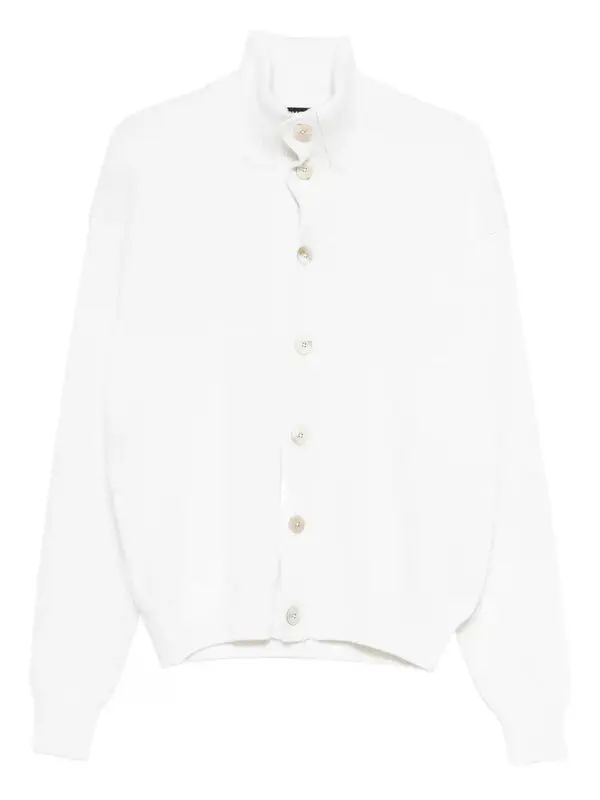 TOM FORD Button-fastening High-neck Cardigan - White