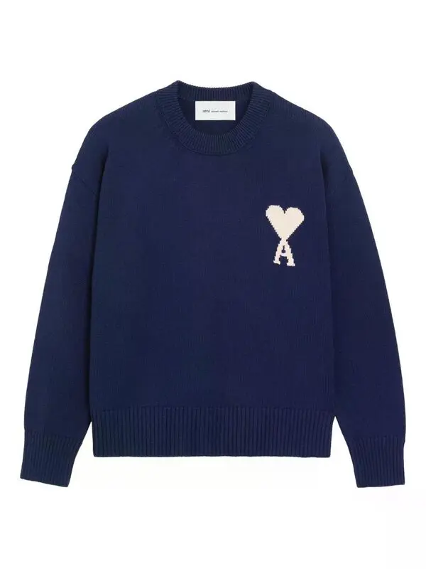 Ami De Coeur Crew Neck Sweater - Blue