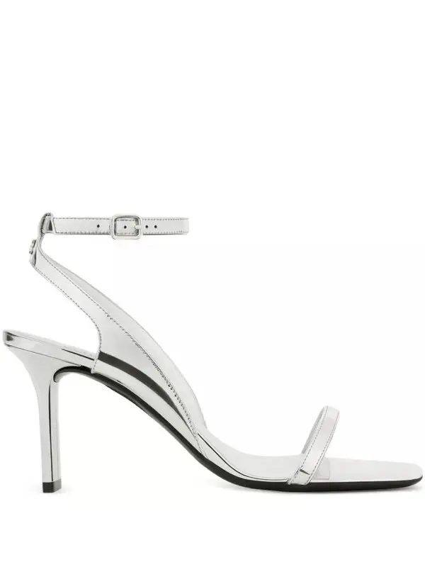 COURREGES 80mm Mirror-effect Buckle Sandals
