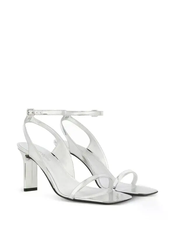 COURREGES 80mm Mirror-effect Buckle Sandals