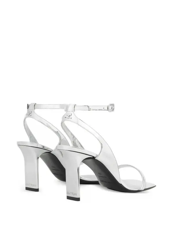 COURREGES 80mm Mirror-effect Buckle Sandals