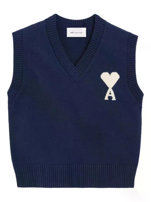 Ami De Coeur Knitted Vest - Blue