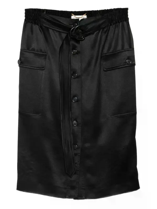 Saint Laurent Buttoned Mini Skirt