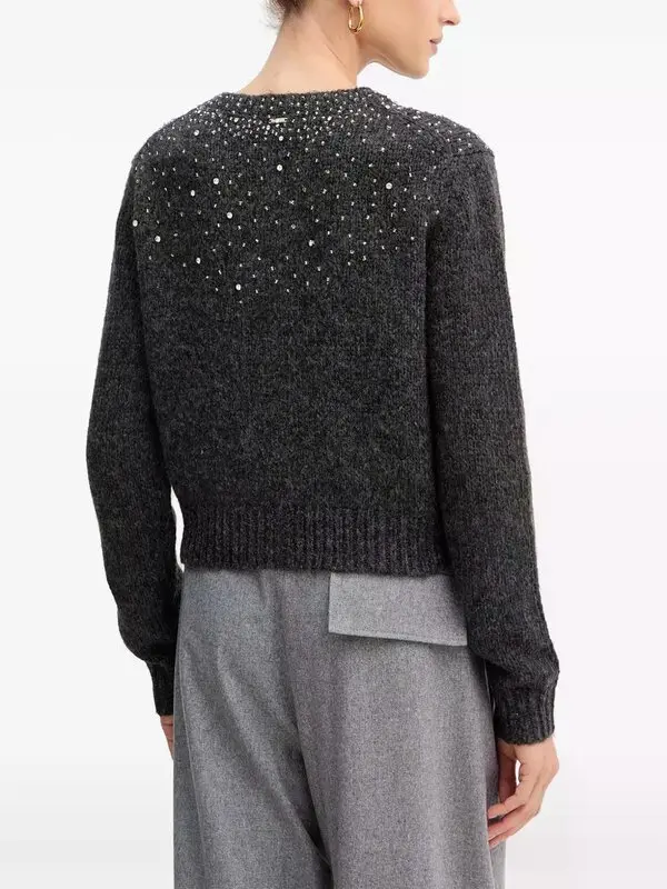 FRACOMINA Bead-embellished Cardigan - Grey