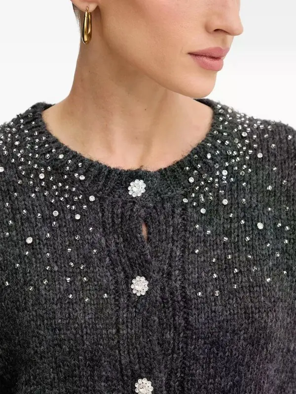 FRACOMINA Bead-embellished Cardigan - Grey