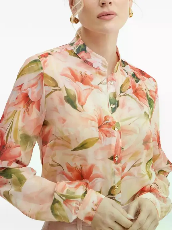 FRACOMINA Floral-print Buttoned Top