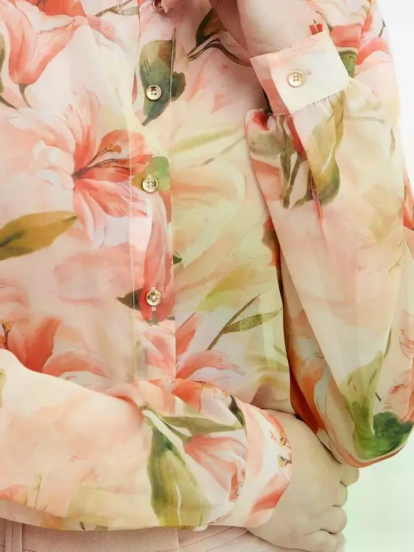 FRACOMINA Floral-print Buttoned Top