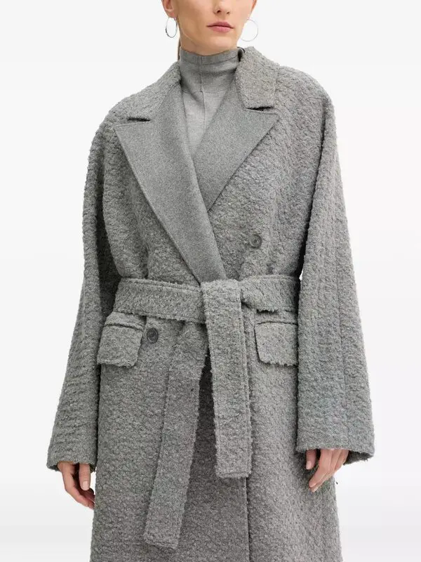 BOSS Bouclé Belted Coat