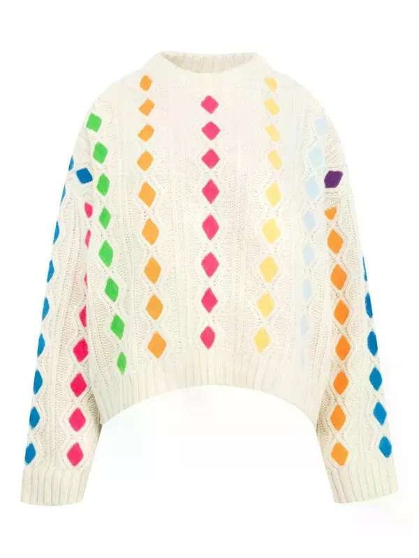 Mira Mikati Harlequin Sweater - Neutrals