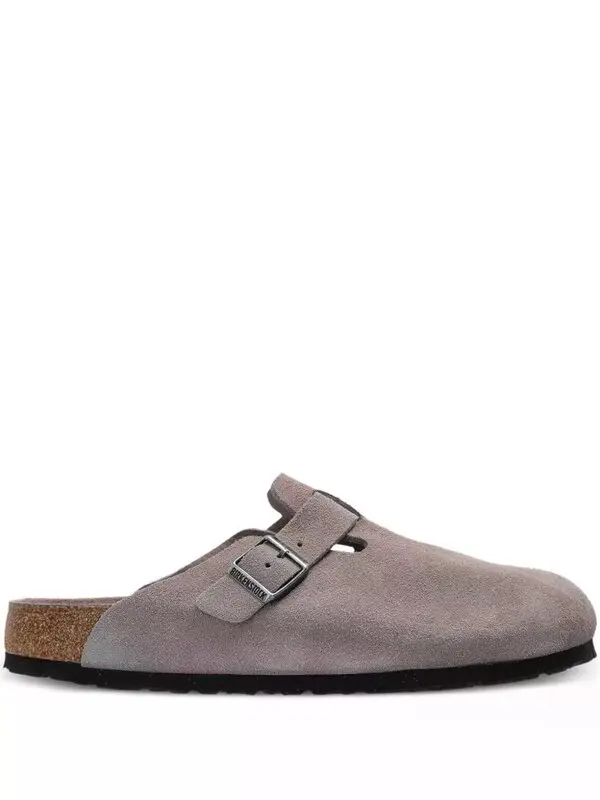 BIRKENSTOCK Boston Suede Clogs - Grey