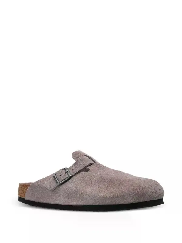 BIRKENSTOCK Boston Suede Clogs - Grey