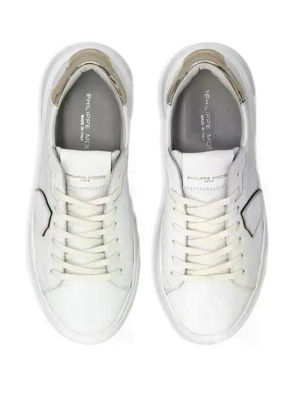 Philippe Model Temple Low Leather Trainers - White