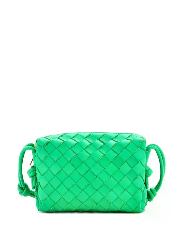 Bottega Veneta Loop Intrecciato Nappa Mini Crossbody Bag - Green